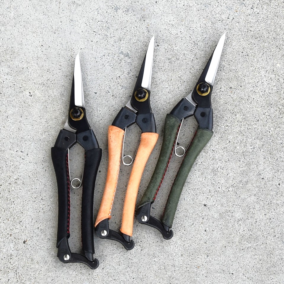 造園道具.com / KUROCO 両刃芽切鋏 革巻き 200㎜